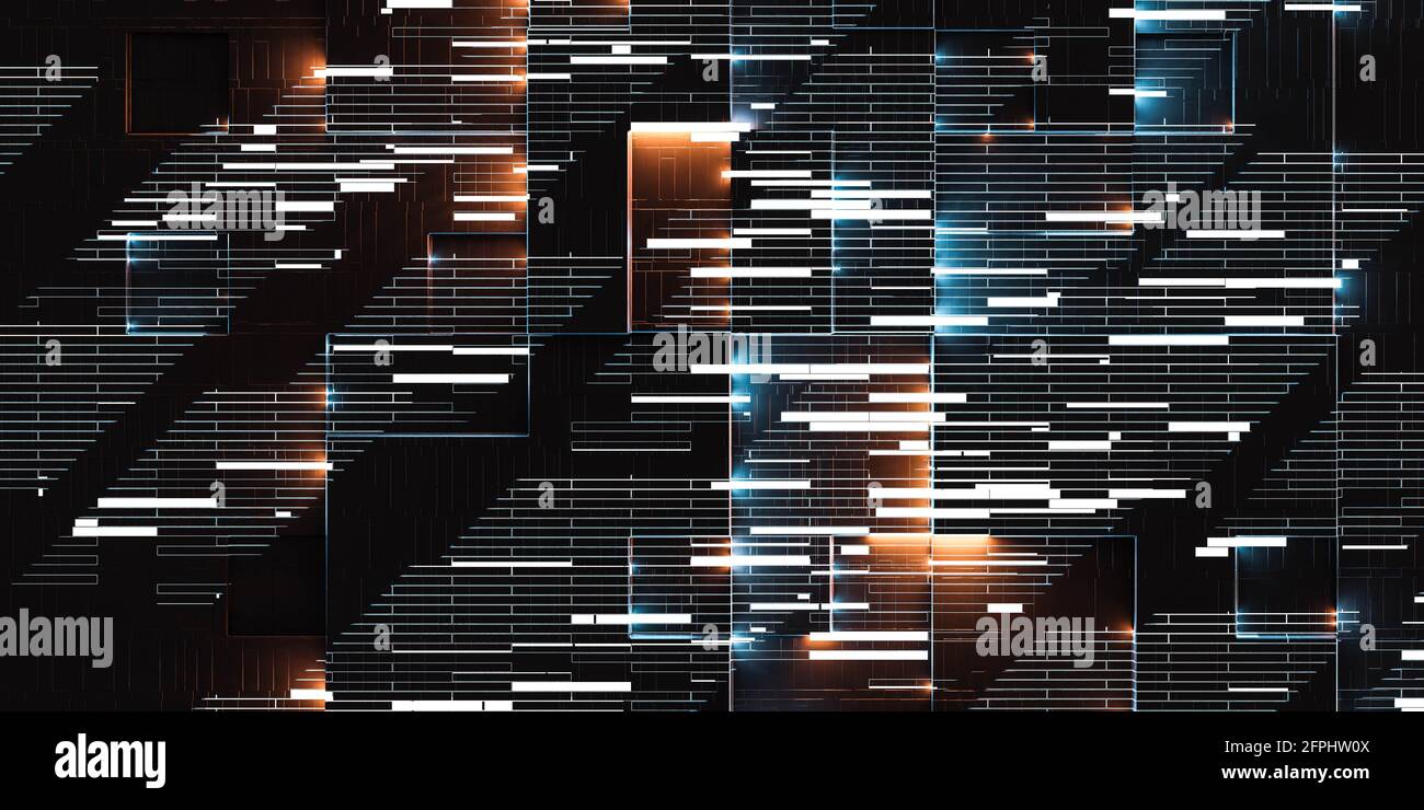 abstract technology background with circuit board design and led lights ...