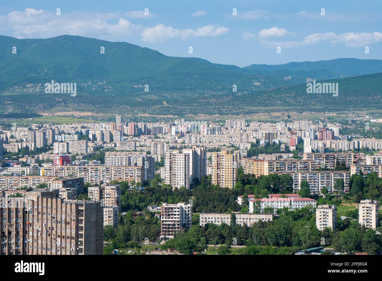 Residential area of Tbilisi, multi-storey buildings in Gldani and ...