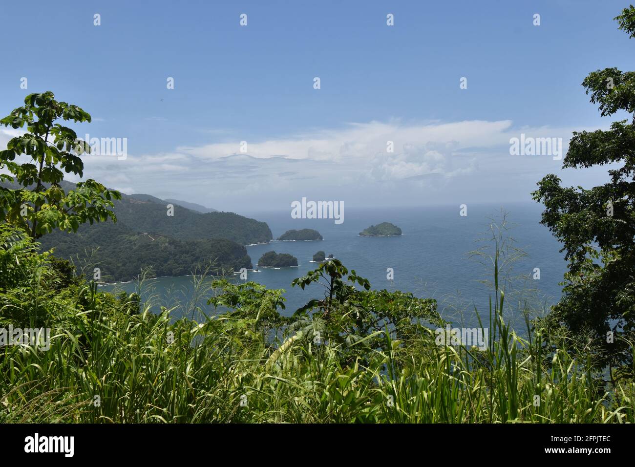 View of Maracas Bay from the Maracas Lookout which is located on the ...