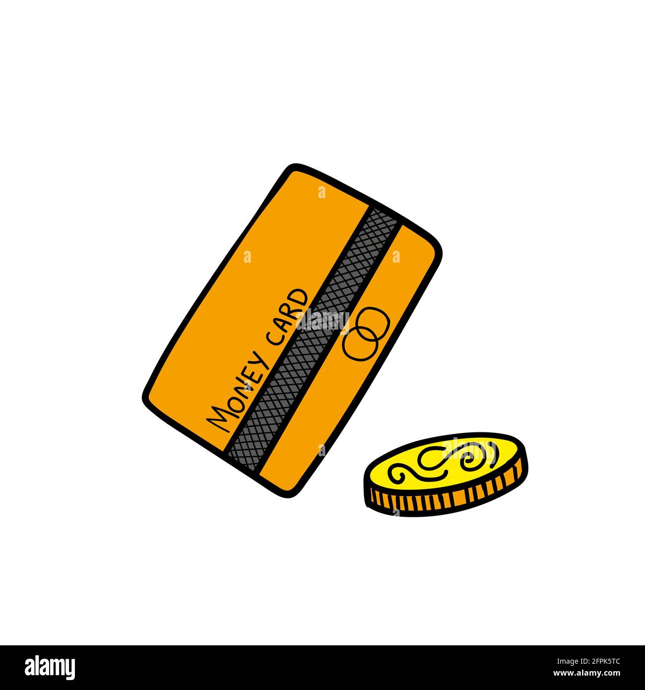 debit or credit card and coin icon vector Stock Vector Image & Art - Alamy