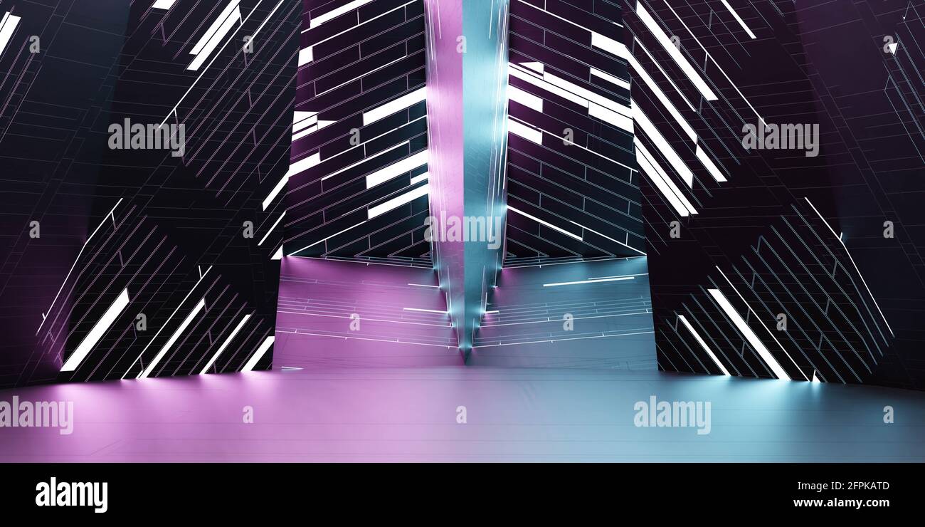 futuristic abstract technology studio interior wallpaper with neon ...