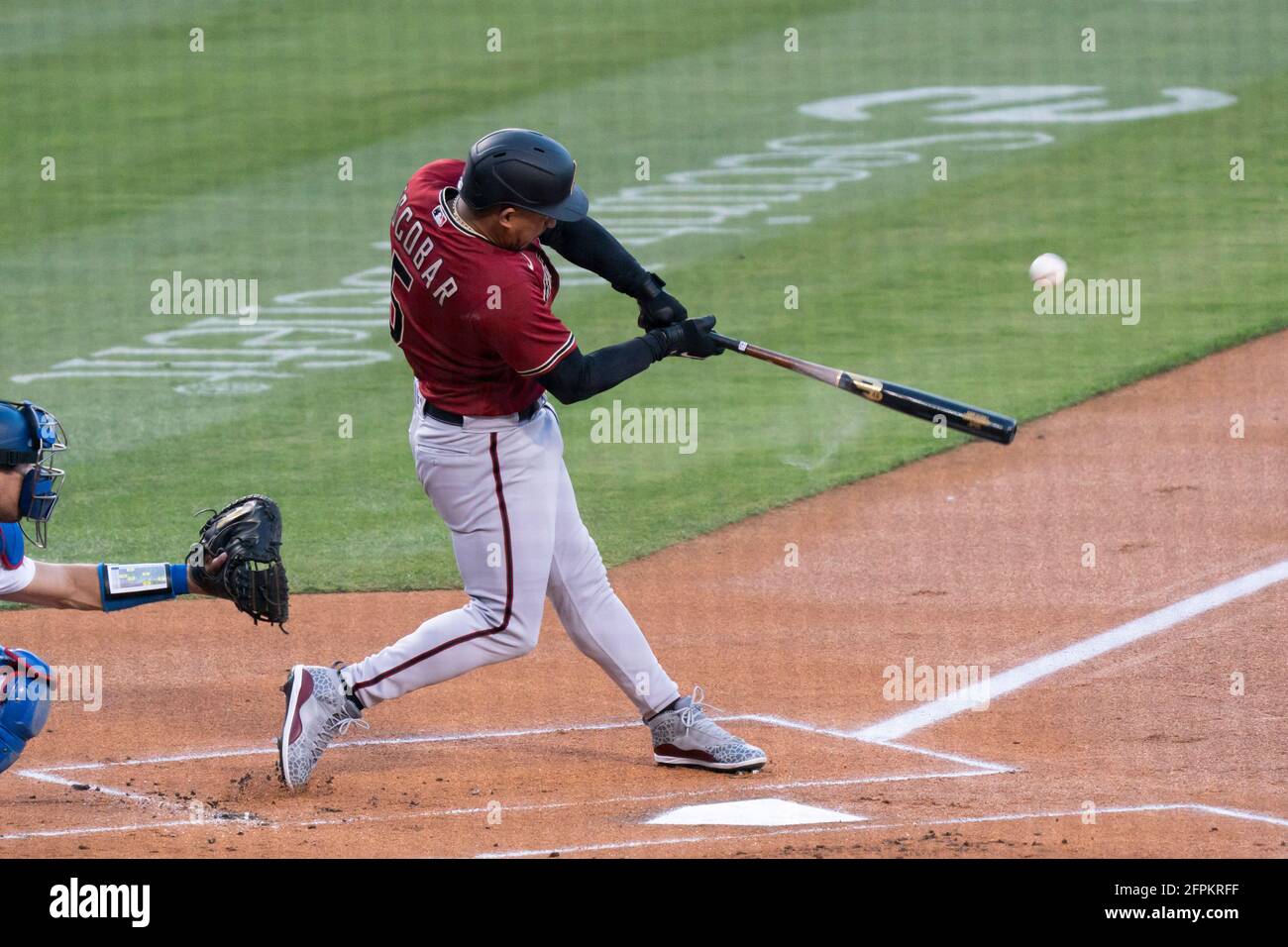 Arizona Diamondbacks third baseman Eduardo Escobar (5) flies out to ...