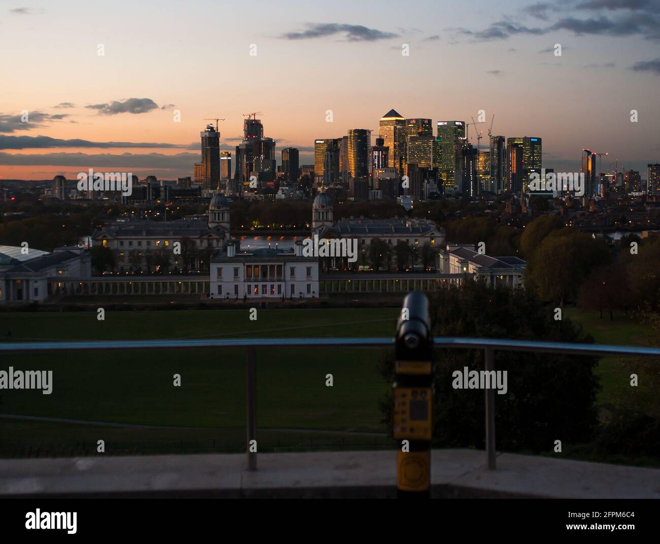 View from greenwich, Canary wharf Stock Photo - Alamy