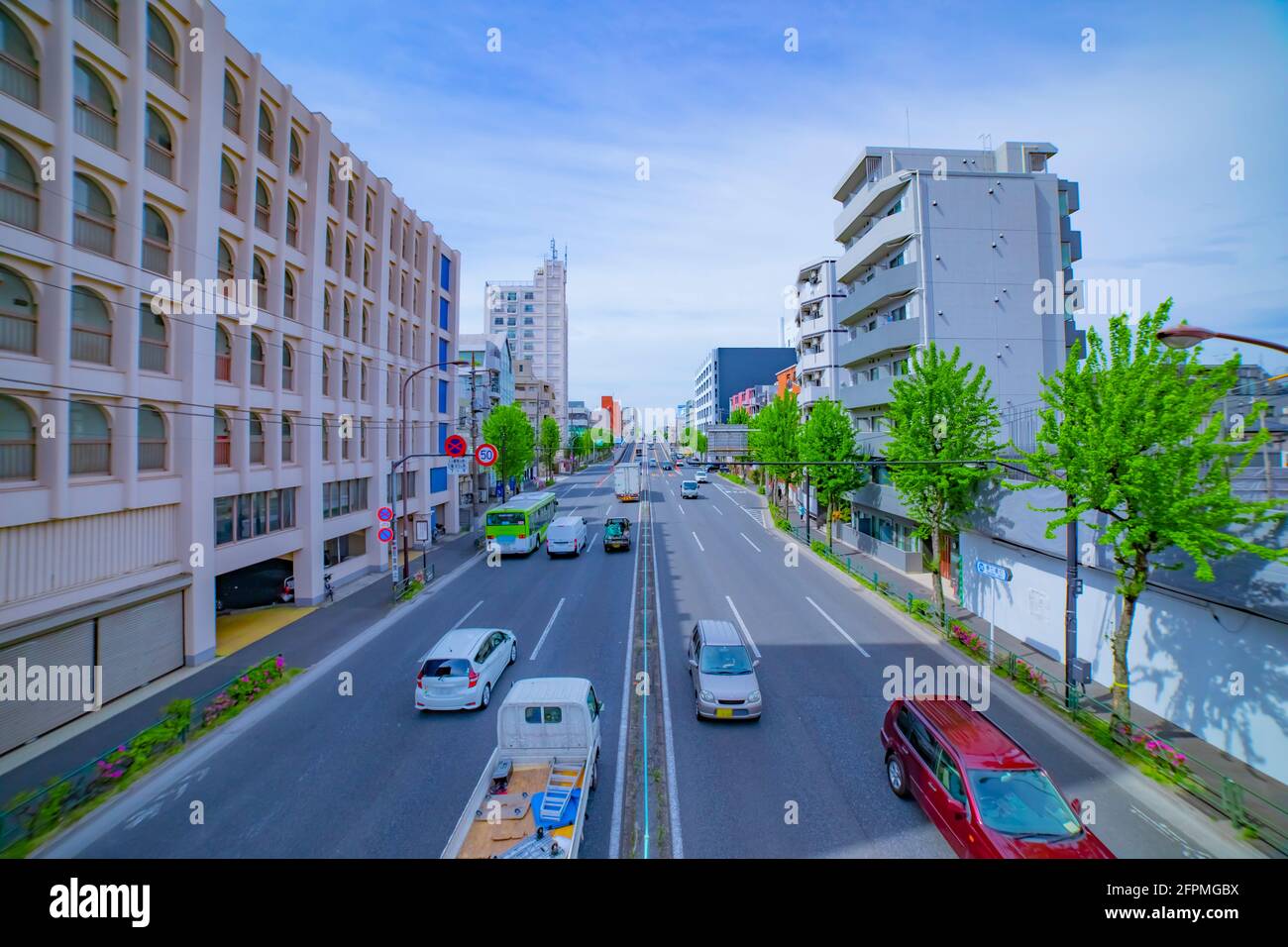 A timelapse of downtown street at the avenue daytime wide shot Stock ...