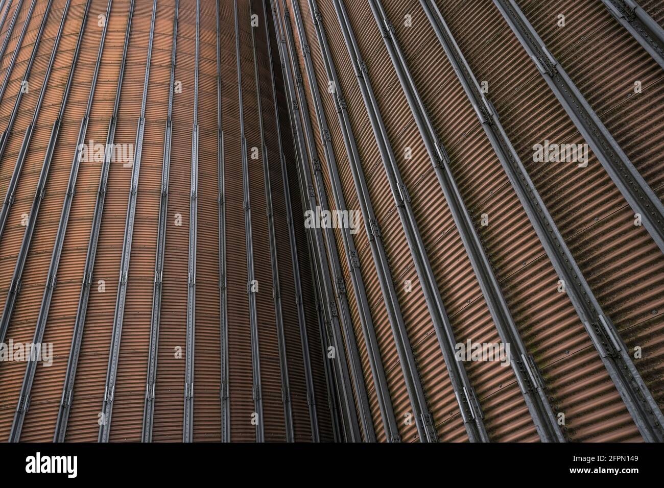 facade structure of grain storage silo towers Stock Photo - Alamy