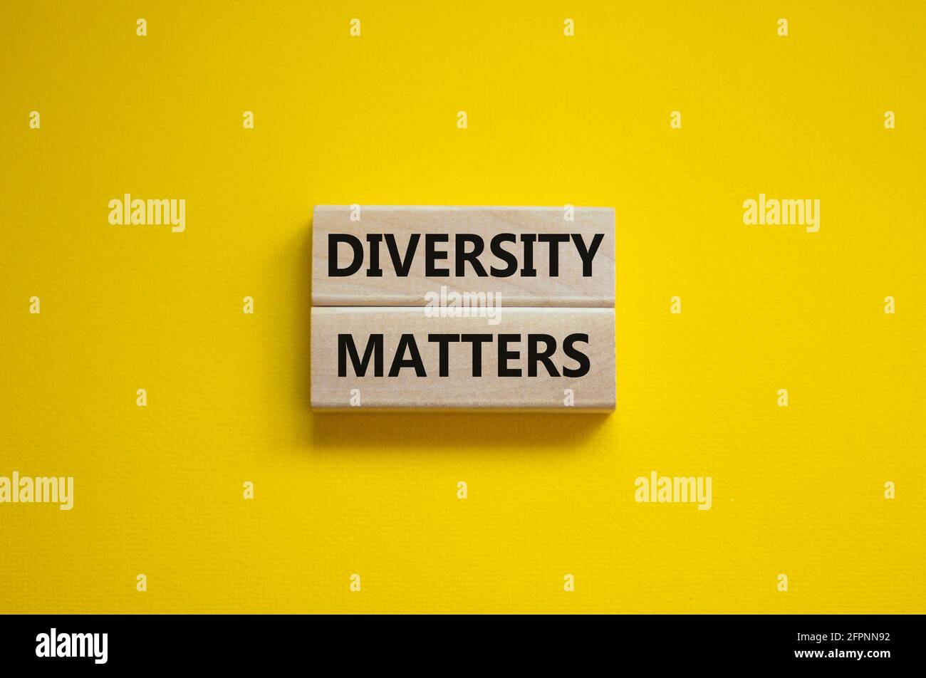 Diversity matters symbol. Wooden blocks with words 'Diversity matters ...