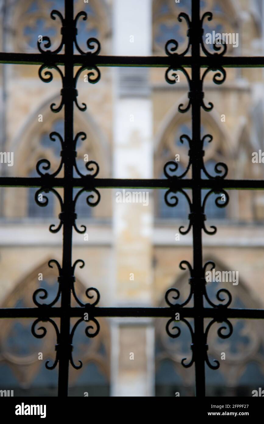 Gothic wrought iron fence gate hi-res stock photography and images - Alamy
