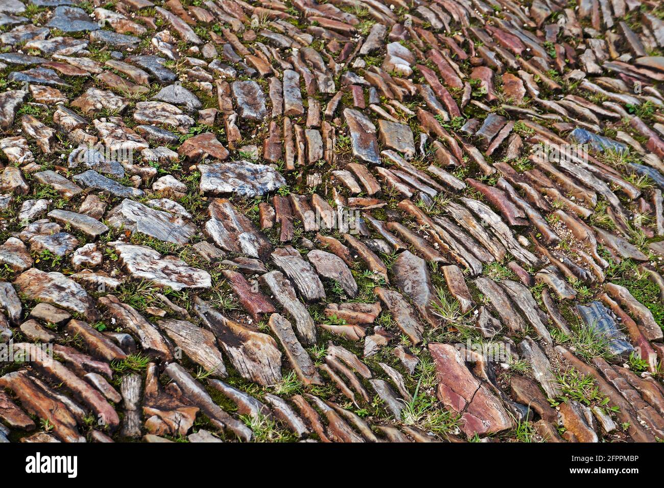 Typical paving stones in historical city of Ouro Preto, Brazil Stock ...