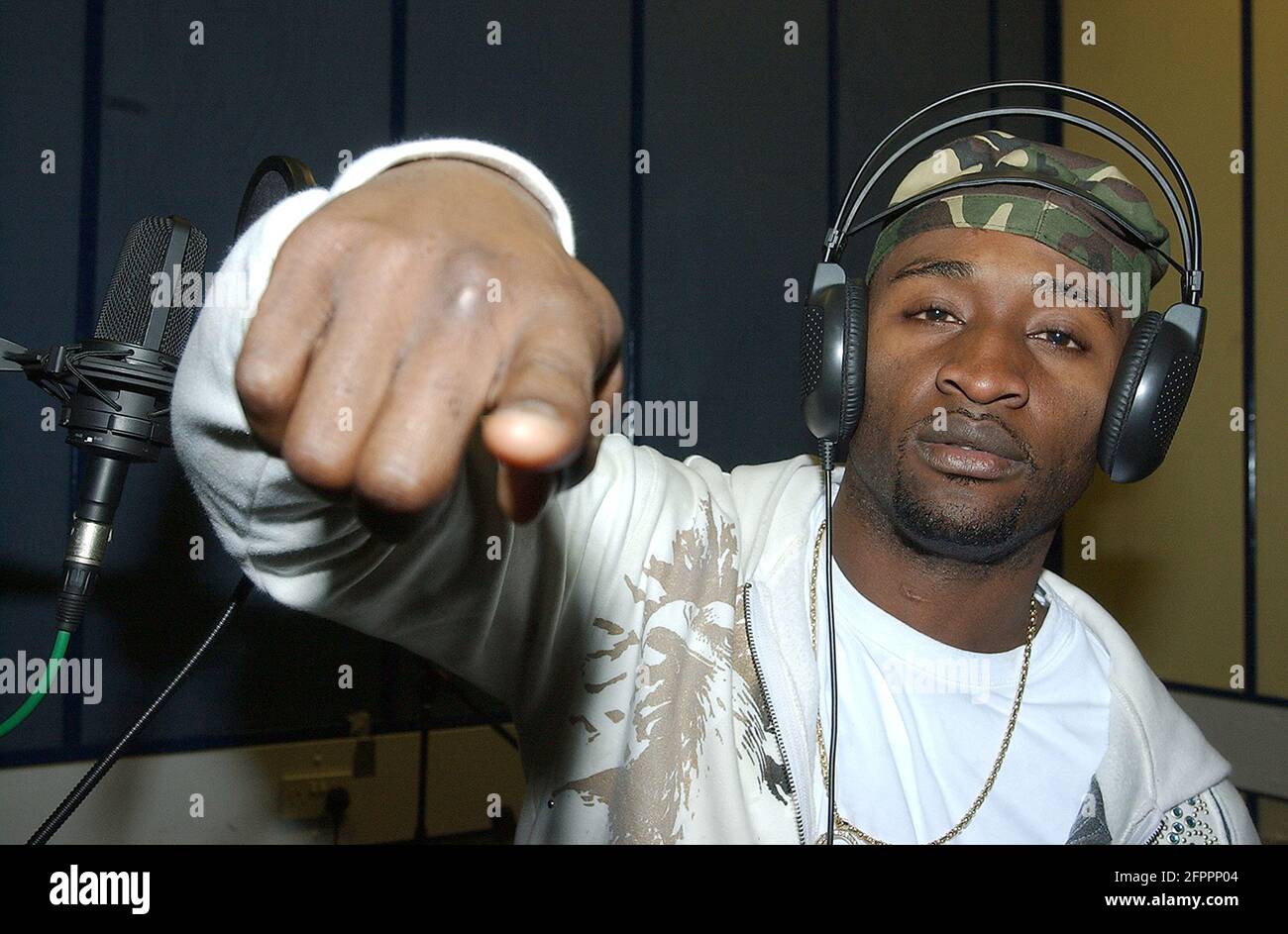 PORTSMOUTH STRIKER LUA LUA IN THE STUDIO RECORDING HIS SINGLE WHICH ...