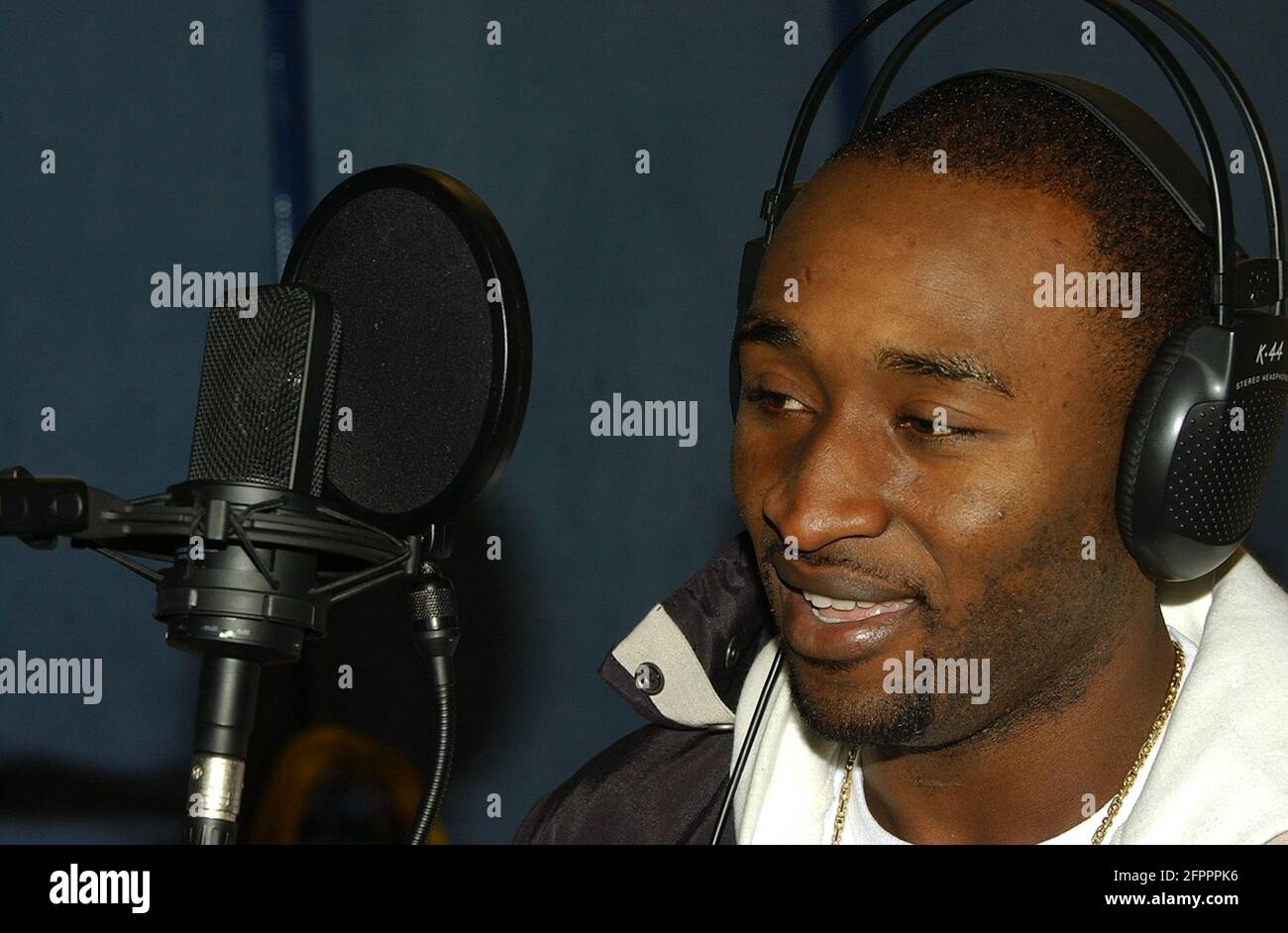 PORTSMOUTH STRIKER LUA LUA IN THE STUDIO RECORDING HIS SINGLE WHICH ...