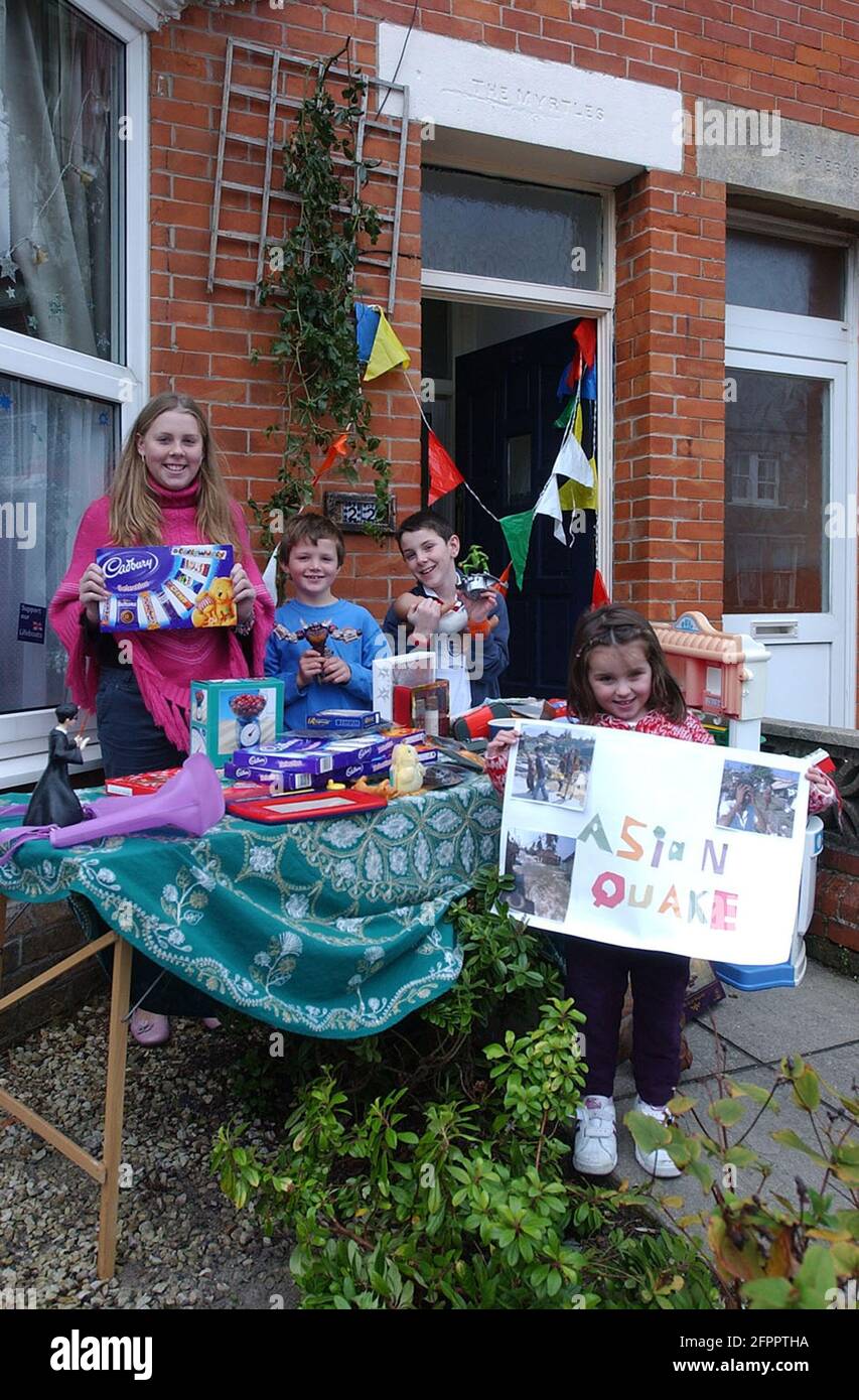 YOUNGSTERS AT THEIR STALL TORAISE MONEY FOR THE TSUNAMI VICTIMS IN ASIA ...