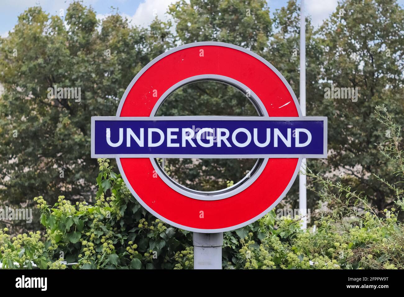 Sign at the London underground tube in a close up view Stock Photo - Alamy