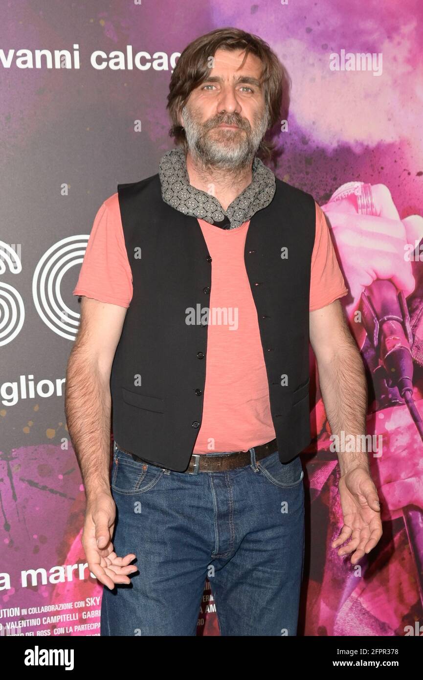 Rome, Italy. 20th May, 2021. Giovanni Calcagno on the black carpet of ...