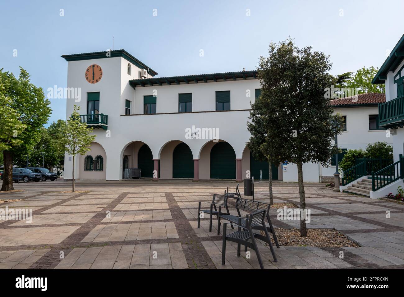 Exterior view of the town hall of the city of Anglet, France Stock ...