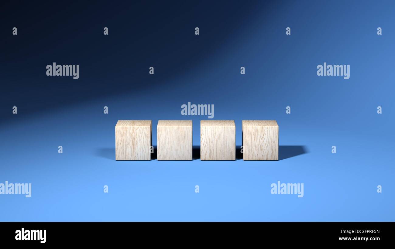 Four wooden blocks hi-res stock photography and images - Alamy