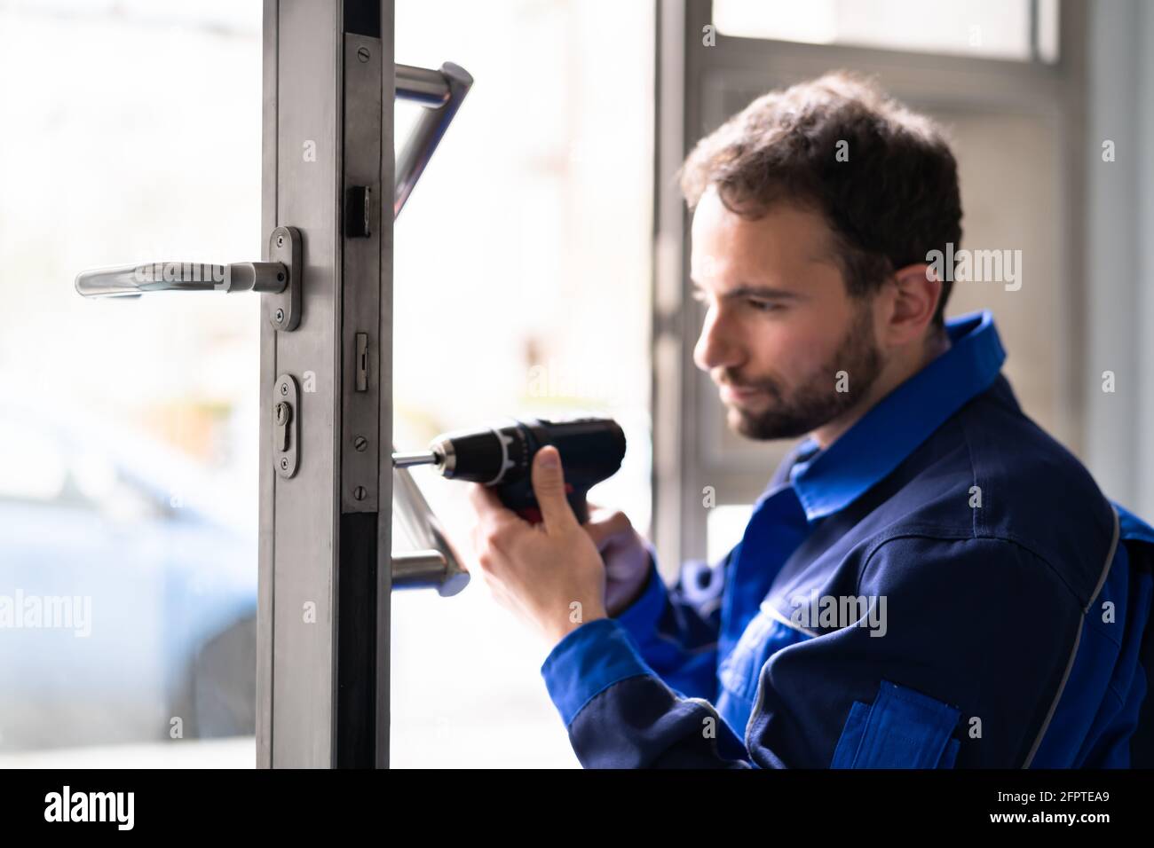 Install lock hi-res stock photography and images - Alamy