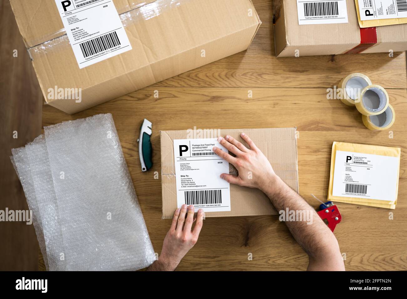 Top view packaging hi-res stock photography and images - Alamy