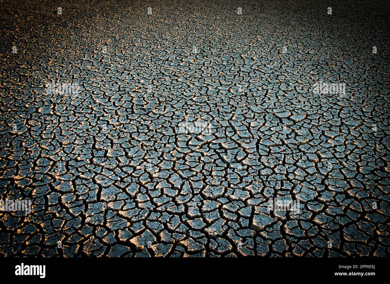 Broken desert land, drought meteorological phenomenon, Patagonia ...