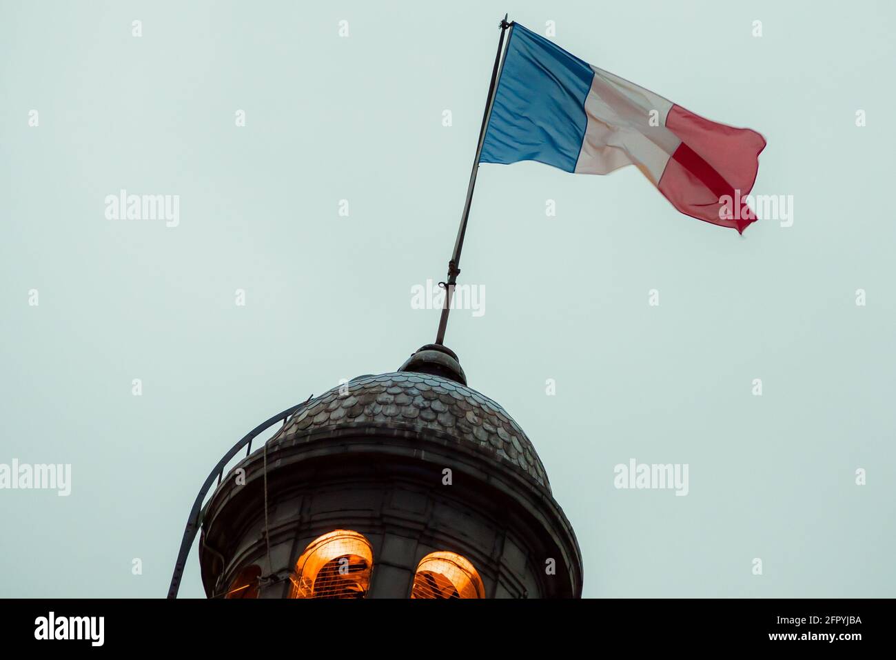 French flag in wind 2017 hi-res stock photography and images - Alamy