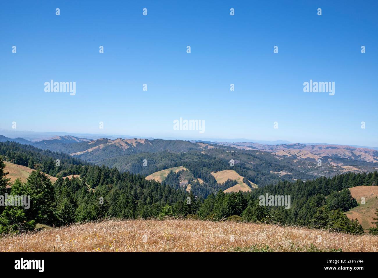 Mount Tamalpais rises along the coast of Marin County, Northern ...