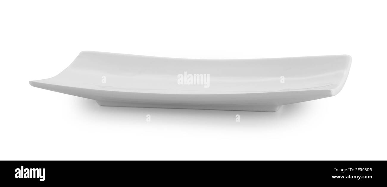 empty plate isolated on white background Stock Photo - Alamy