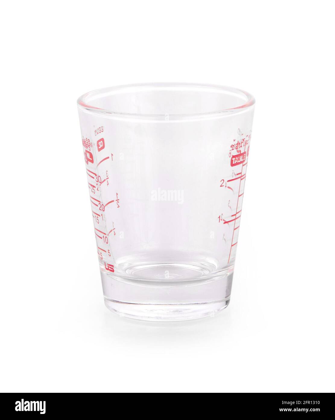 Empty measuring cup isolated on white background Stock Photo - Alamy