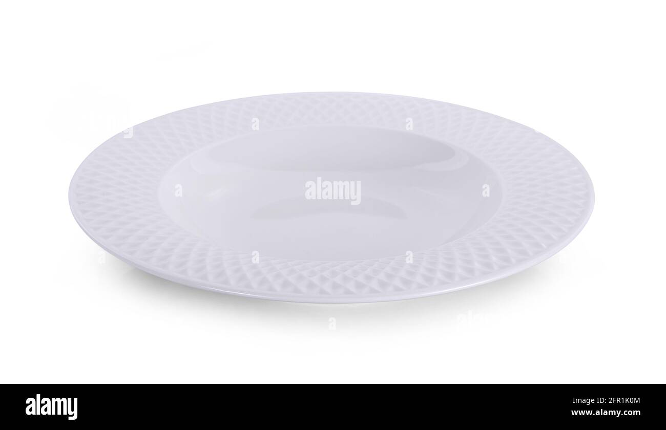 white plate isolated on white background Stock Photo - Alamy