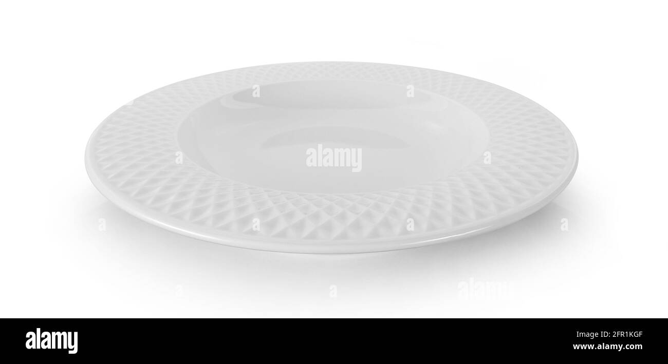 white plate isolated on white background Stock Photo - Alamy