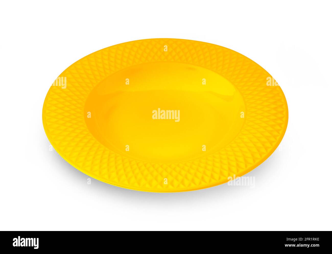 empty plate isolated on white background Stock Photo - Alamy