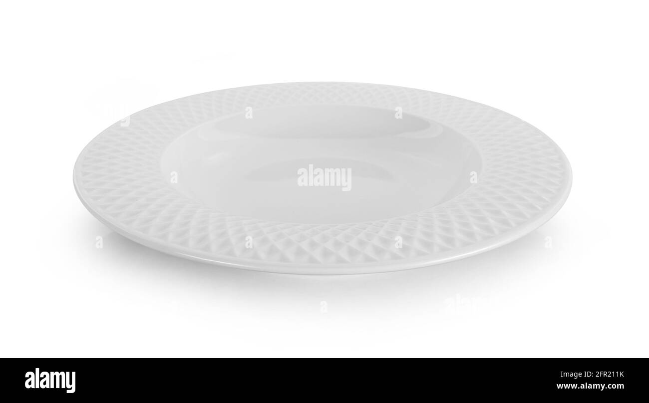 white plate isolated on white background Stock Photo - Alamy