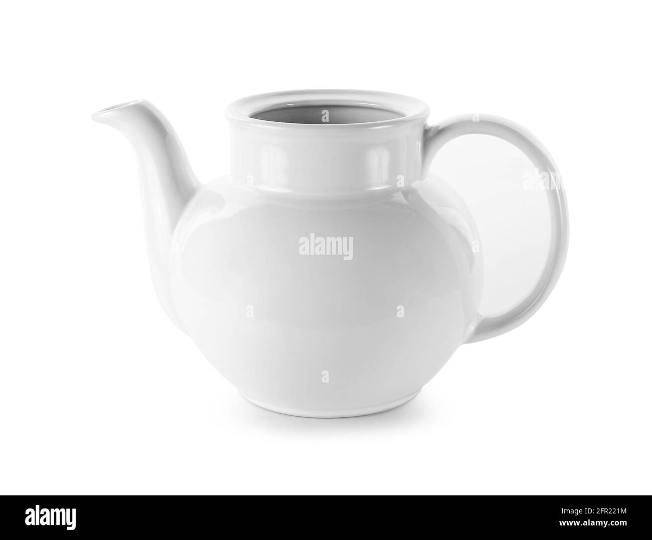 Milk jar on white background Stock Photo - Alamy