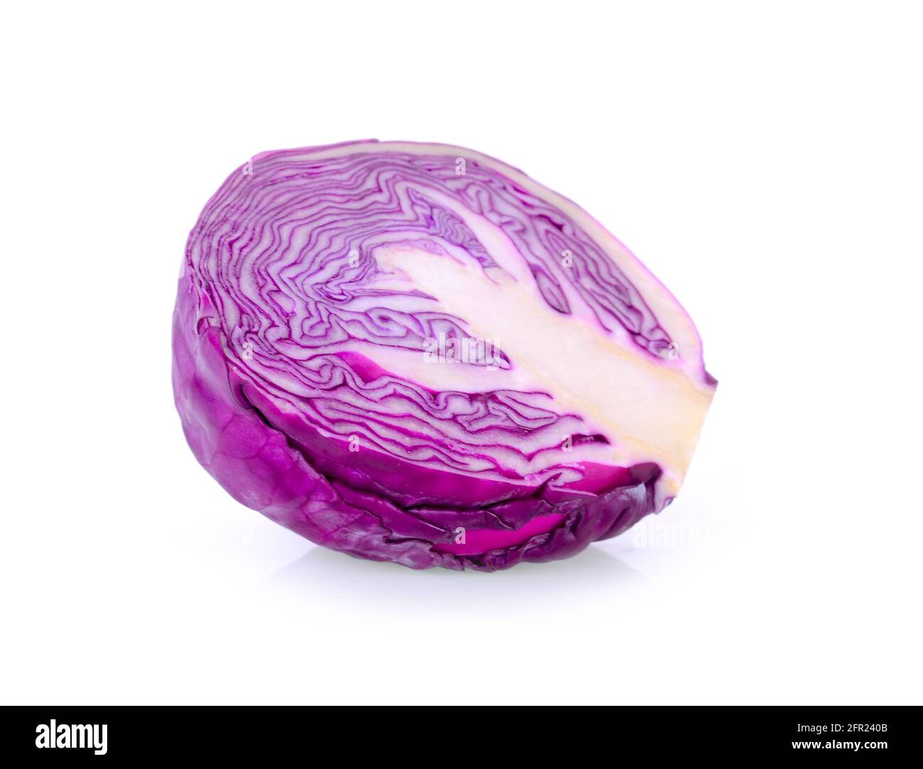 Purple cabbage isolated on white background Stock Photo - Alamy