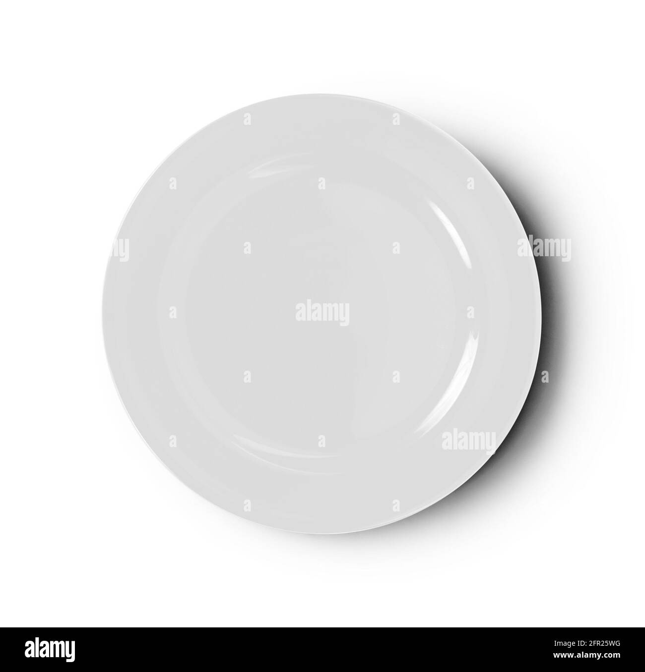 empty plate isolated on white background Stock Photo - Alamy