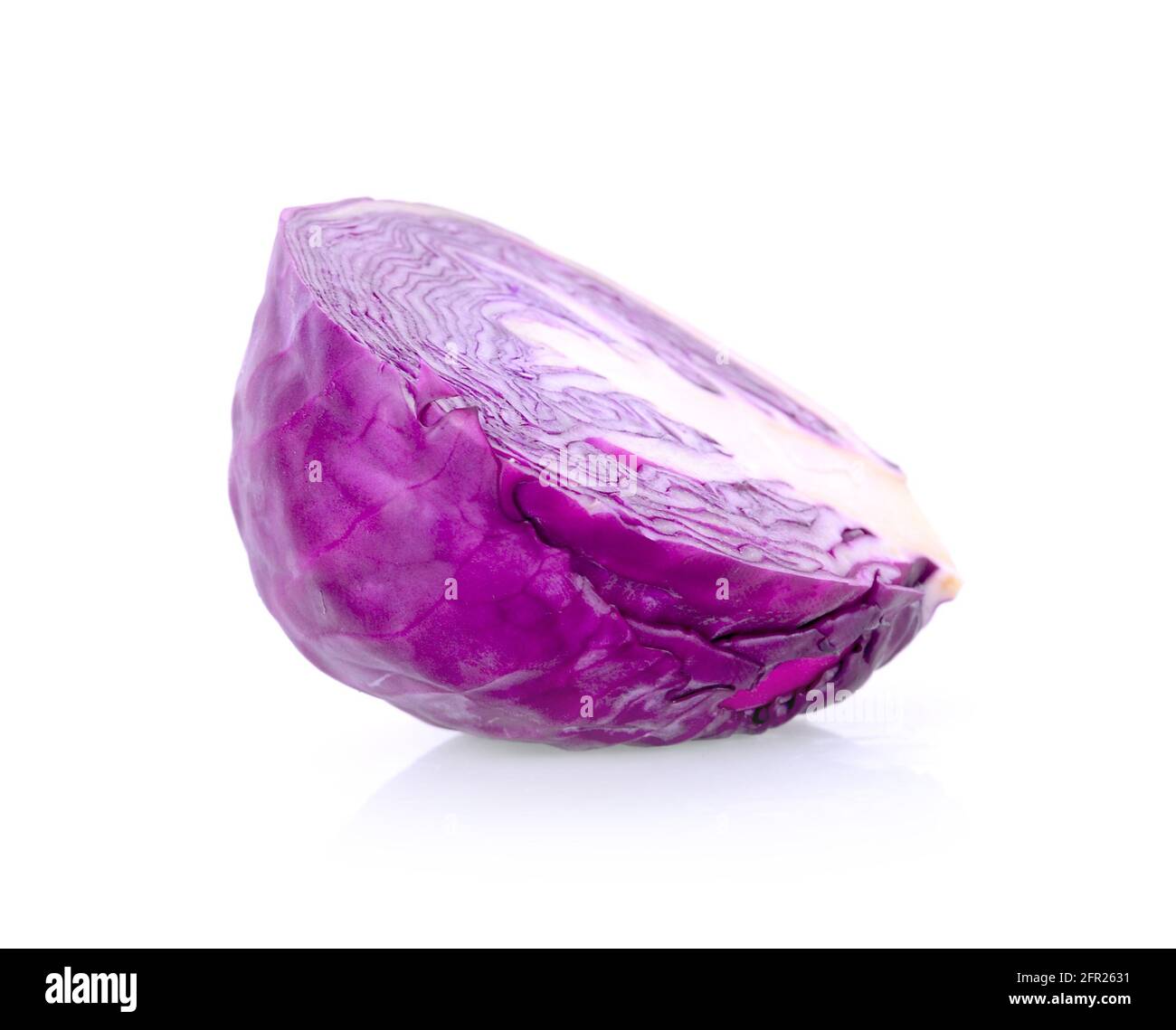 Purple cabbage isolated on white background Stock Photo - Alamy