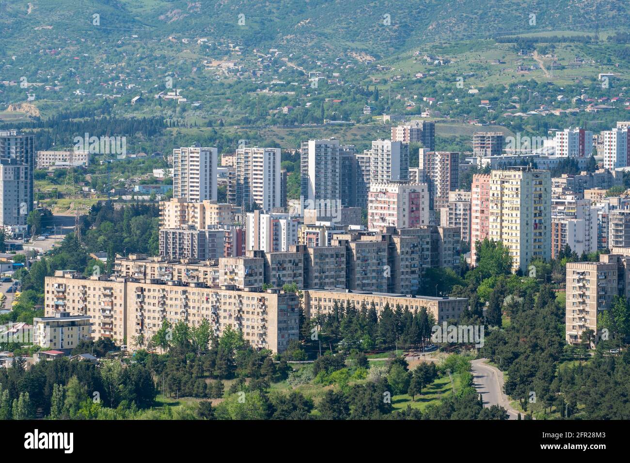 Residential area of Tbilisi, multi-storey buildings in Gldani and ...