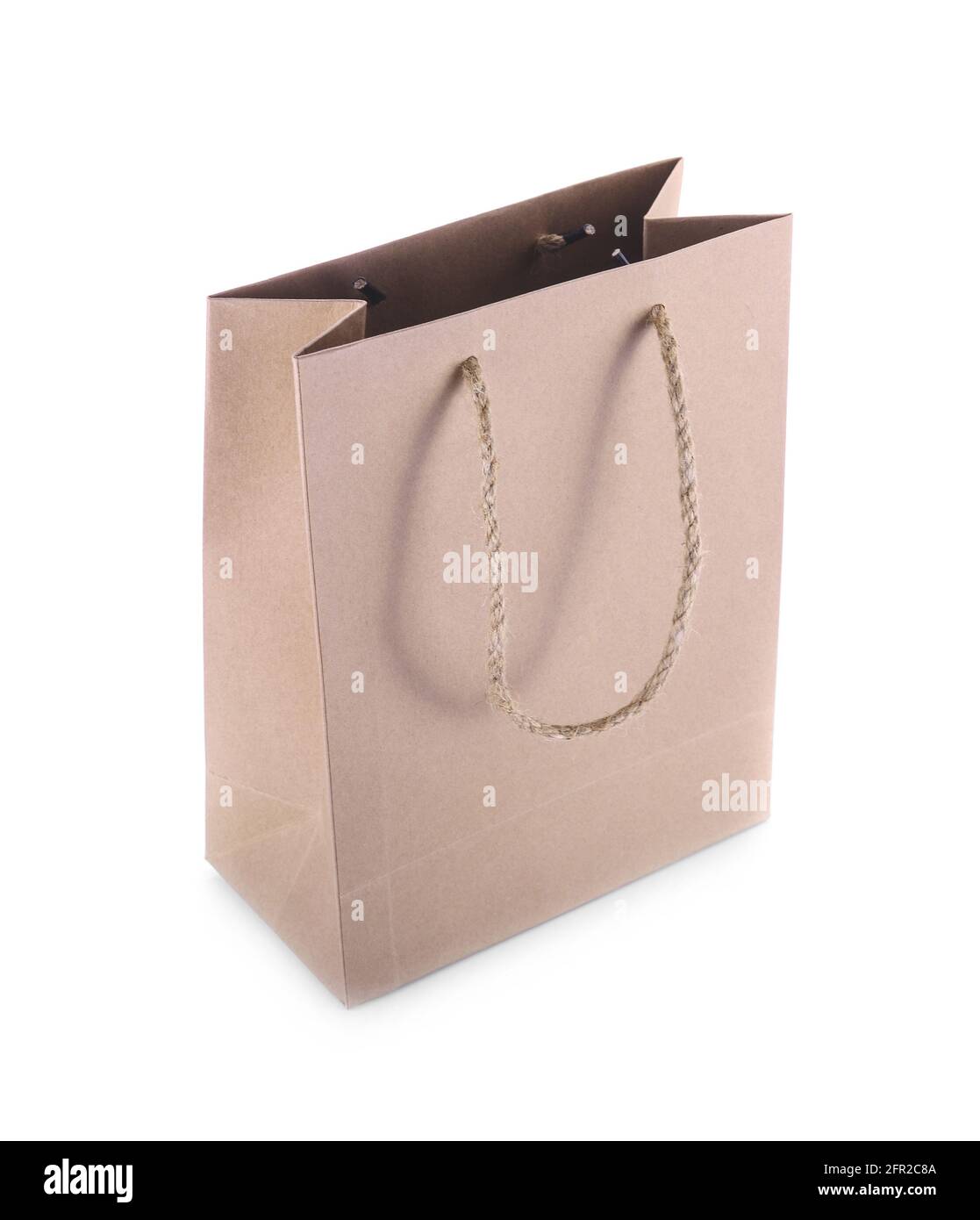 Paper bag isolated on white background Stock Photo - Alamy