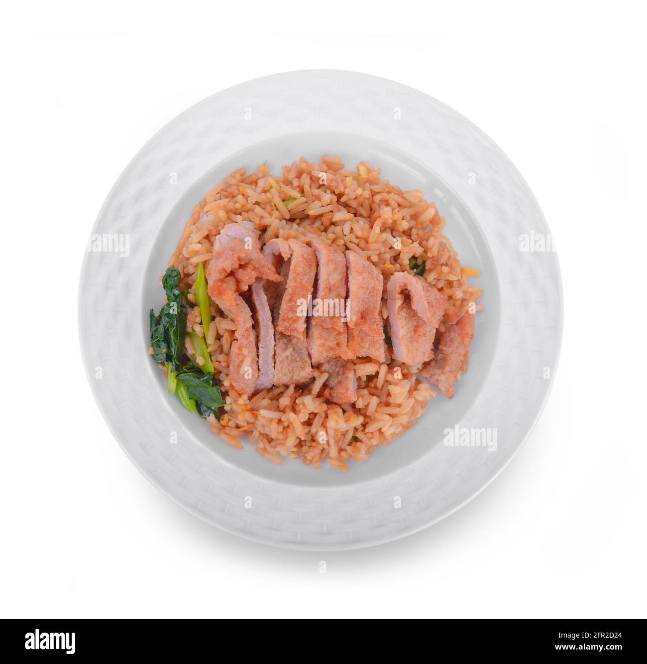 Fried rice isolated on white background Stock Photo - Alamy