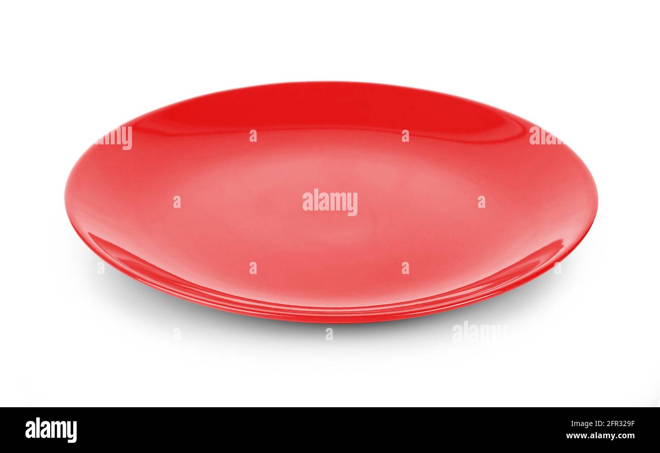 empty plate isolated on white background Stock Photo - Alamy