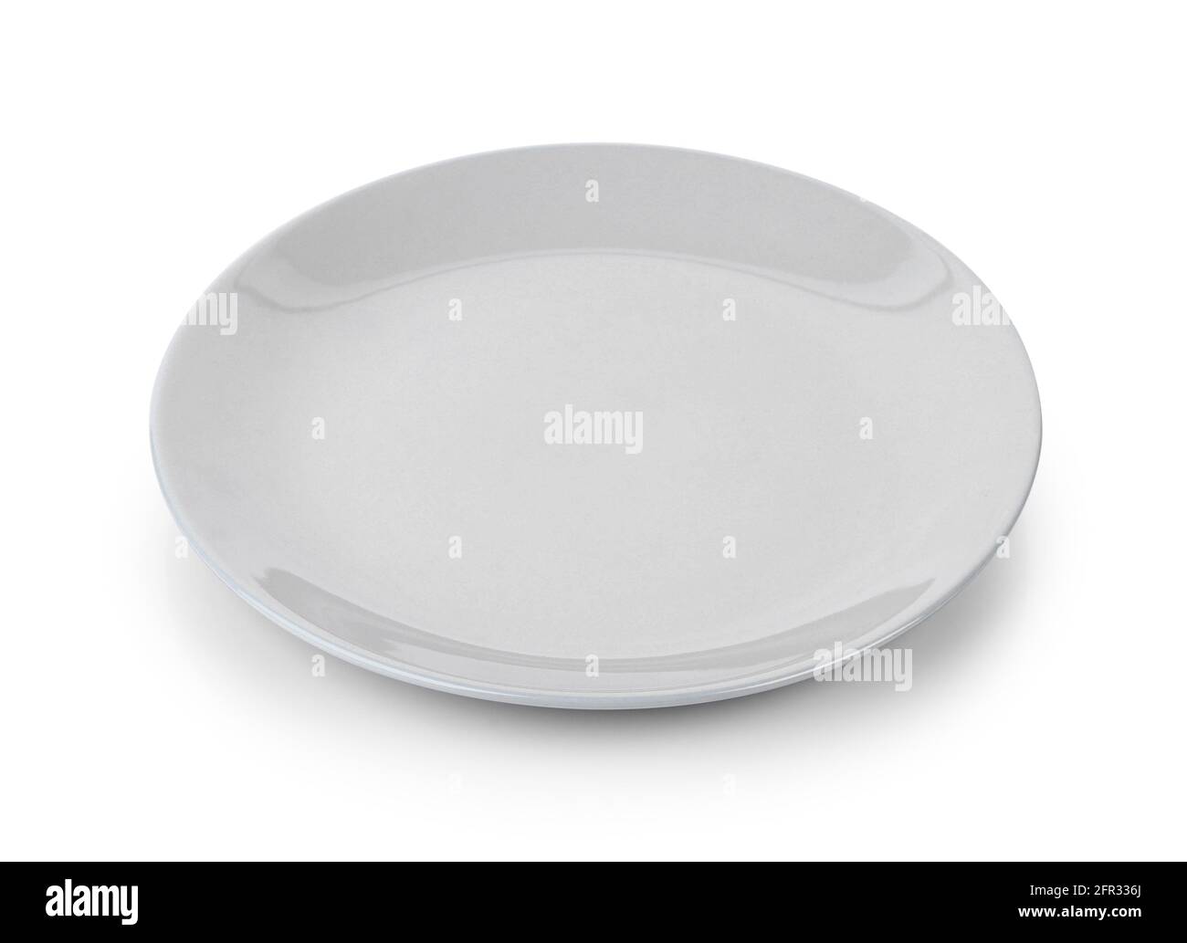 empty plate isolated on white background Stock Photo - Alamy