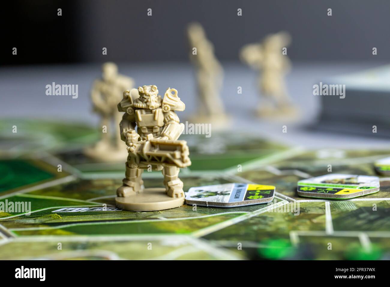 Roseville, MN, USA, 02.04.2021 - Fallout Board Game Plastic Figure on ...