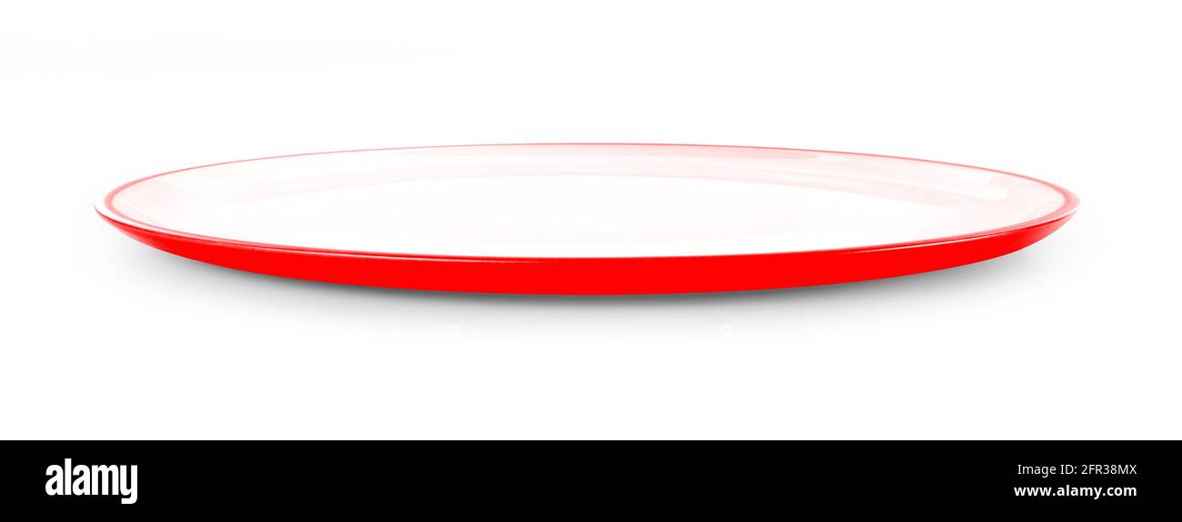 empty plate isolated on white background Stock Photo - Alamy