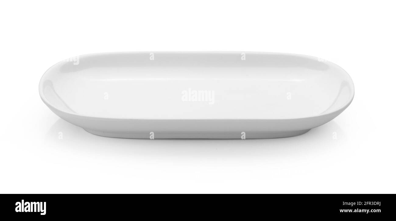 white plate isolated on white background Stock Photo - Alamy