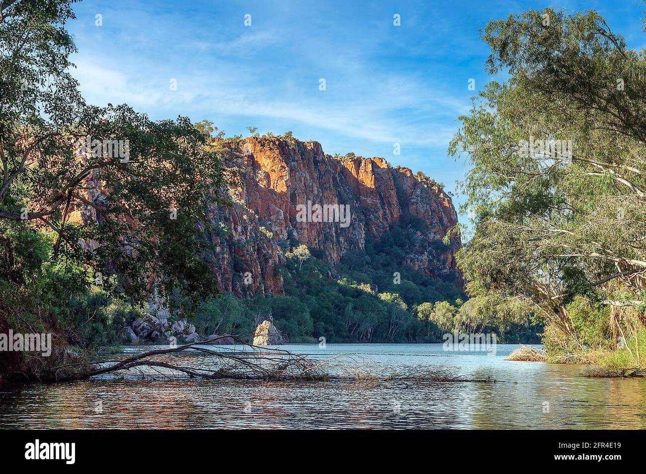 Pelican Rock in the Ord River, the Kimberley, WA, Australia Stock Photo ...