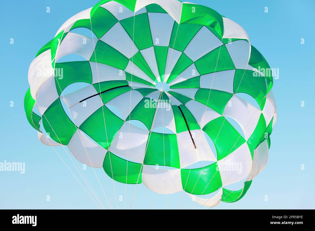 Opened parachute in flight . Extreme sport Stock Photo - Alamy