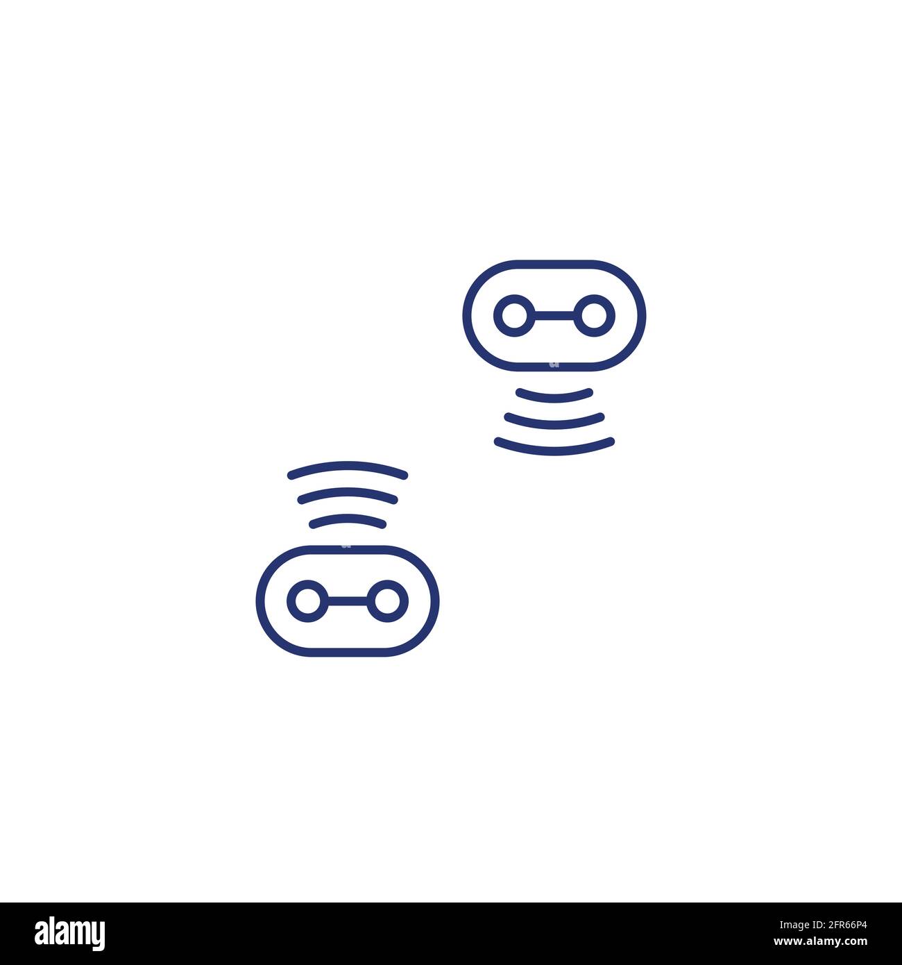 Sensor icon on white, line vector sign Stock Vector Image & Art - Alamy