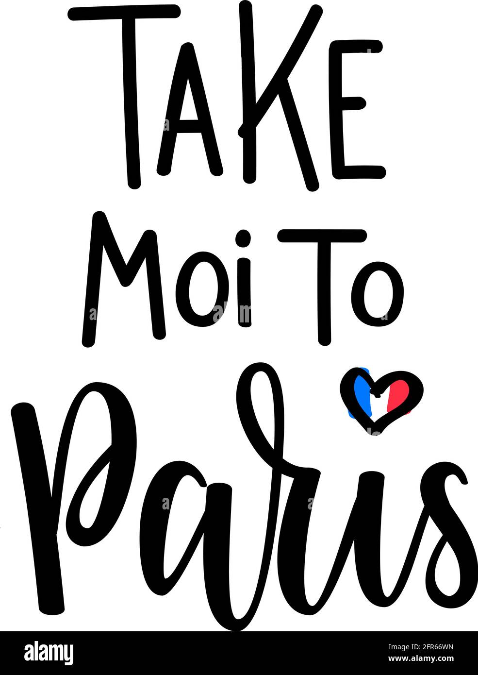 Paris city handwritten text Stock Vector Images - Alamy