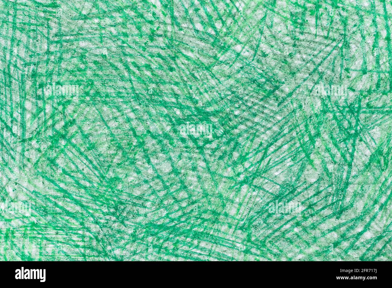 green color abstract crayon drawing on white paper Stock Photo - Alamy