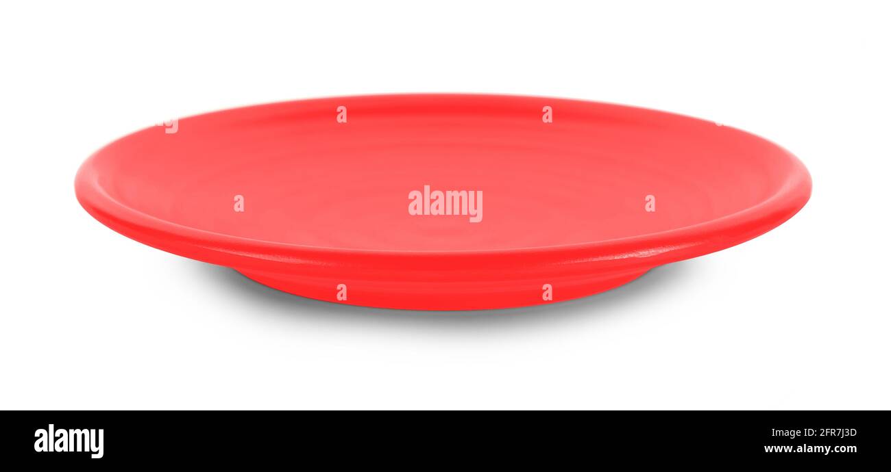 empty plate isolated on white background Stock Photo - Alamy