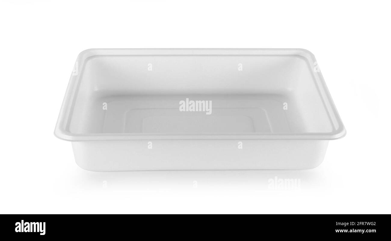plastic empty bowl on white background Stock Photo - Alamy