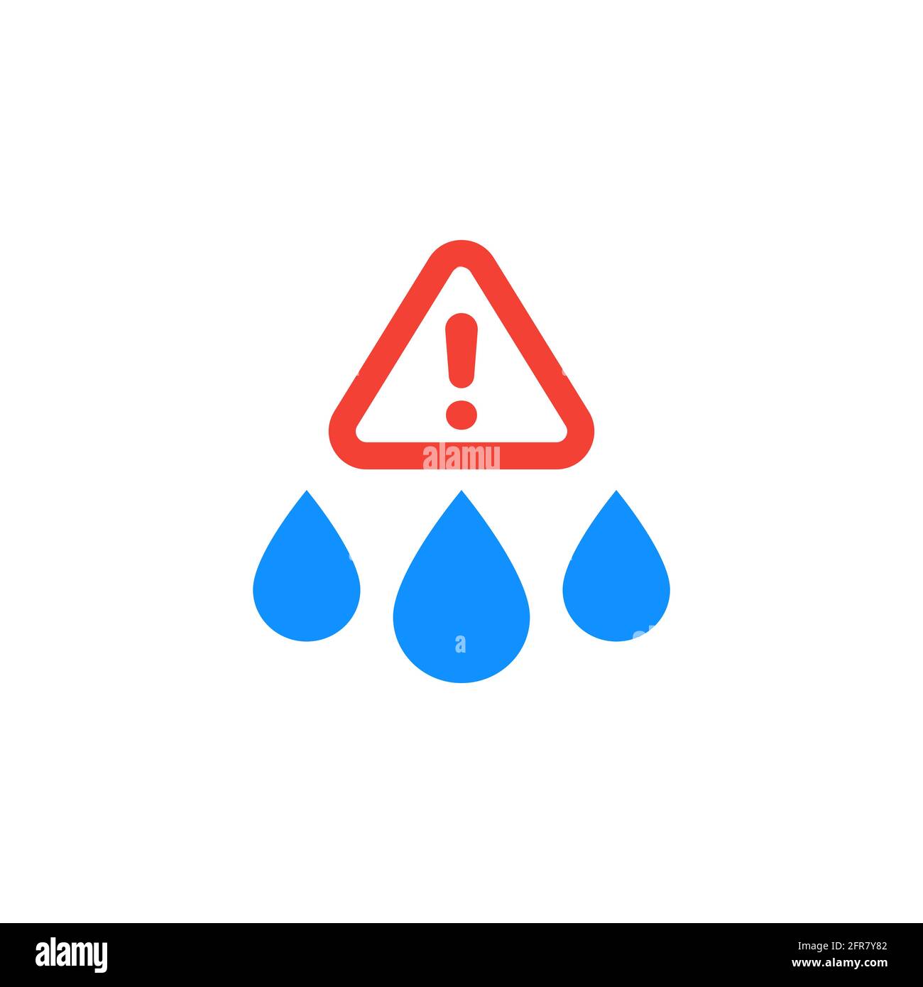 water contamination alert icon on white, vector Stock Vector Image ...